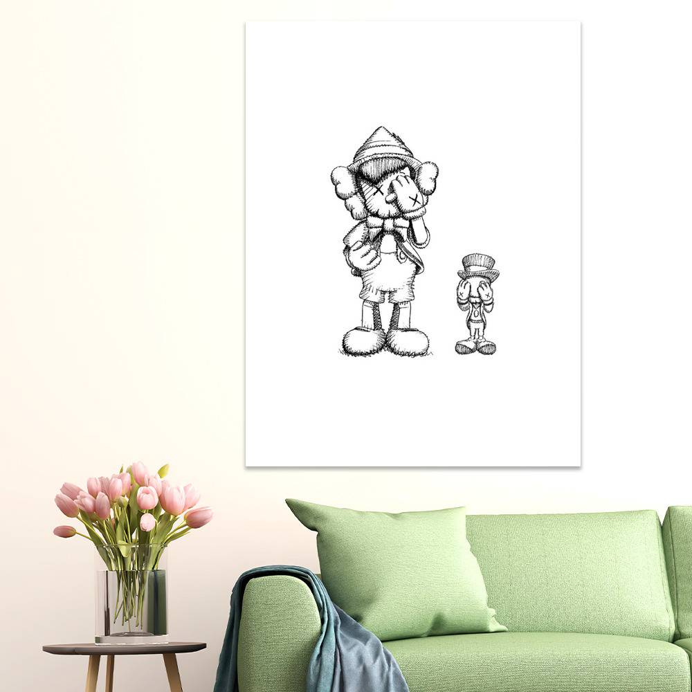 Kaws Poster Shy Baby Poster Wall Art Sticky Poster | kaws-figures.com
